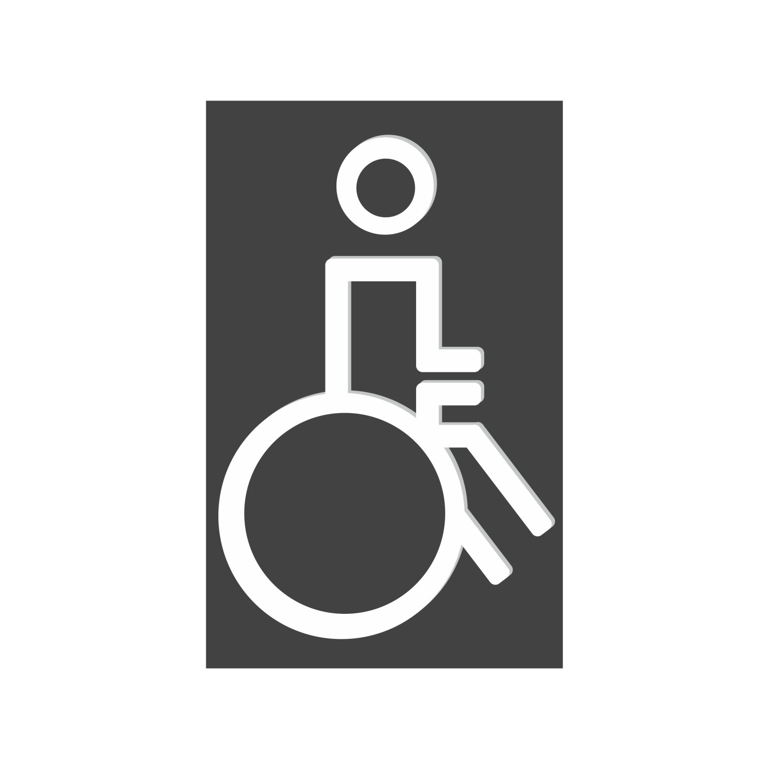 Semnalistică Uși - Semn Persoane cu dizabilități - Model 2 - Office Plus